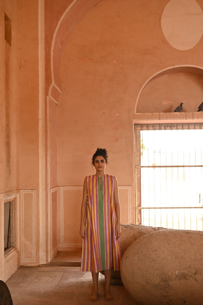 Al Rihla with Block Prints – ecru