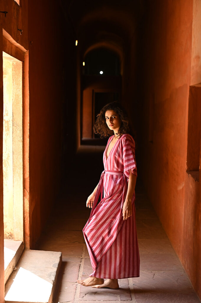 Al Rihla with Block Prints – ecru