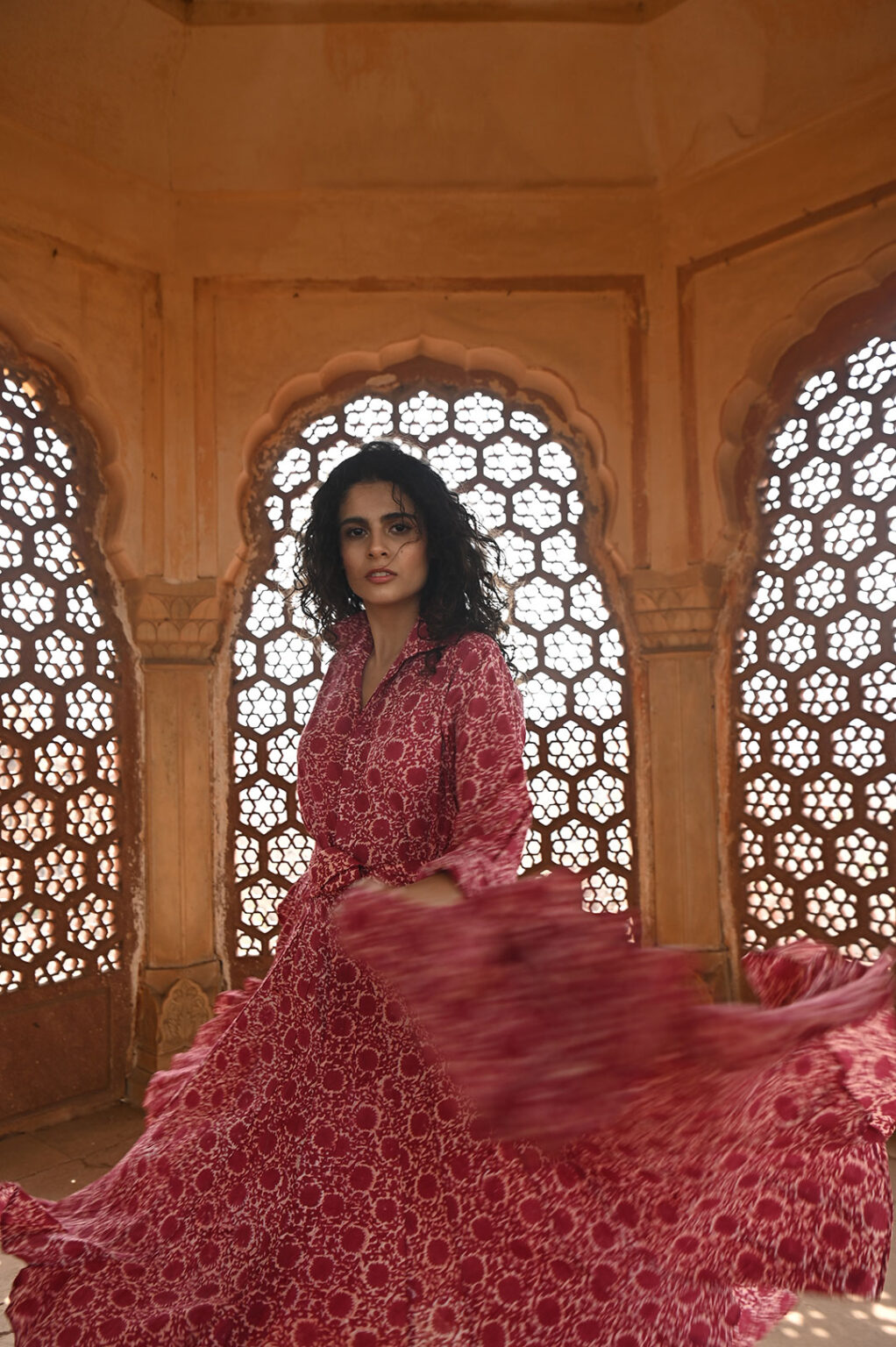 Al Rihla with Block Prints – ecru